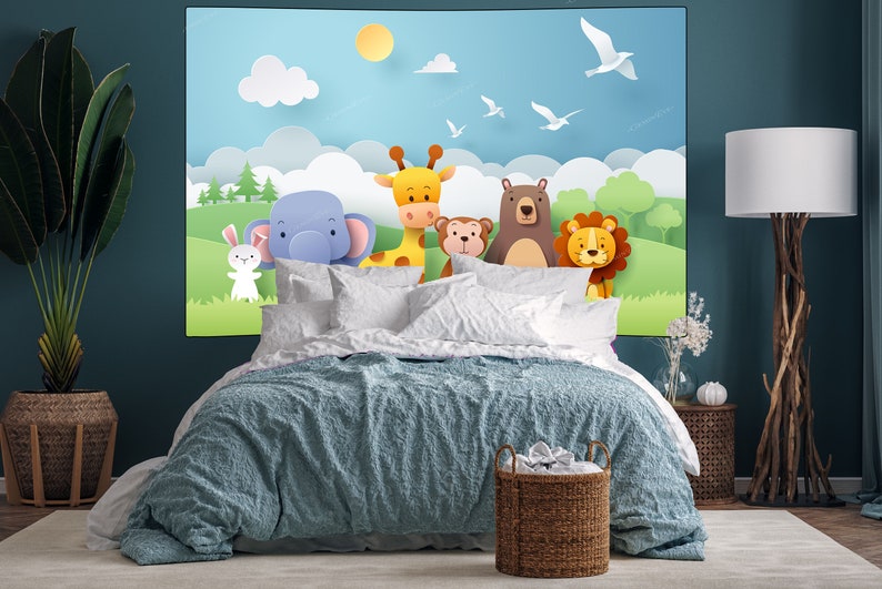 Cute Baby Animal Tapestry - Etsy