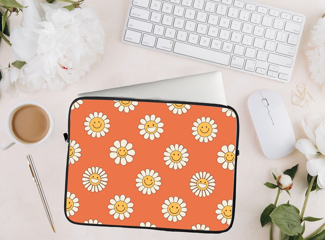 Retro Smiley Flowers Laptop Sleeve/case - Etsy