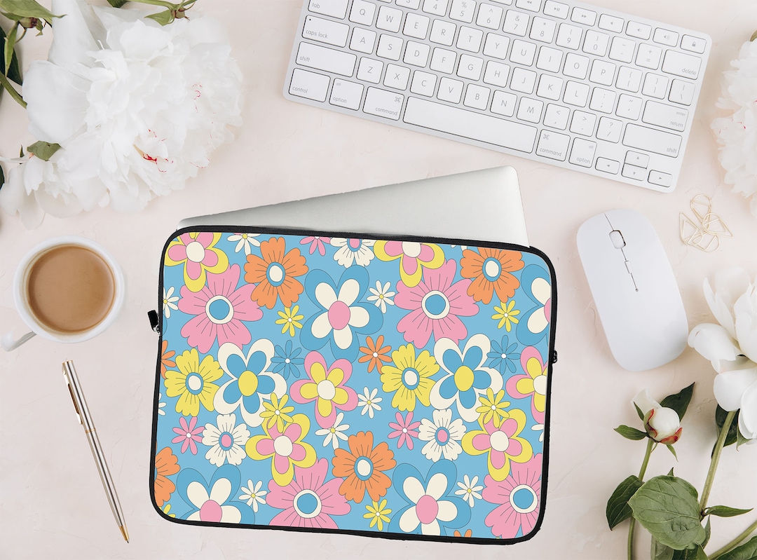 Colorful Retro Flower Laptop Sleeve/case - Etsy