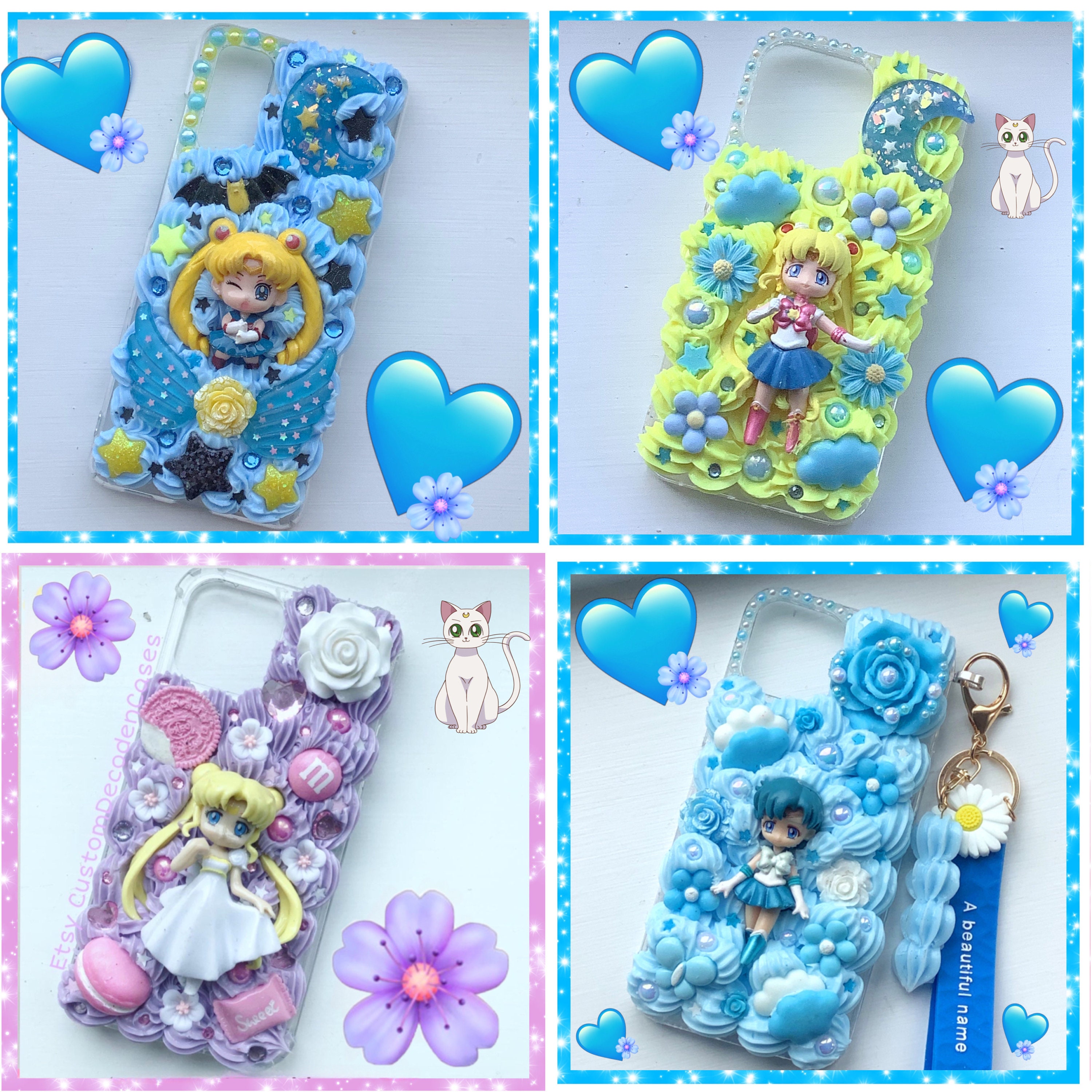 Sailor Moon Phone Case Sailor Moon Decoden Phone Case Manga Phone Case ...