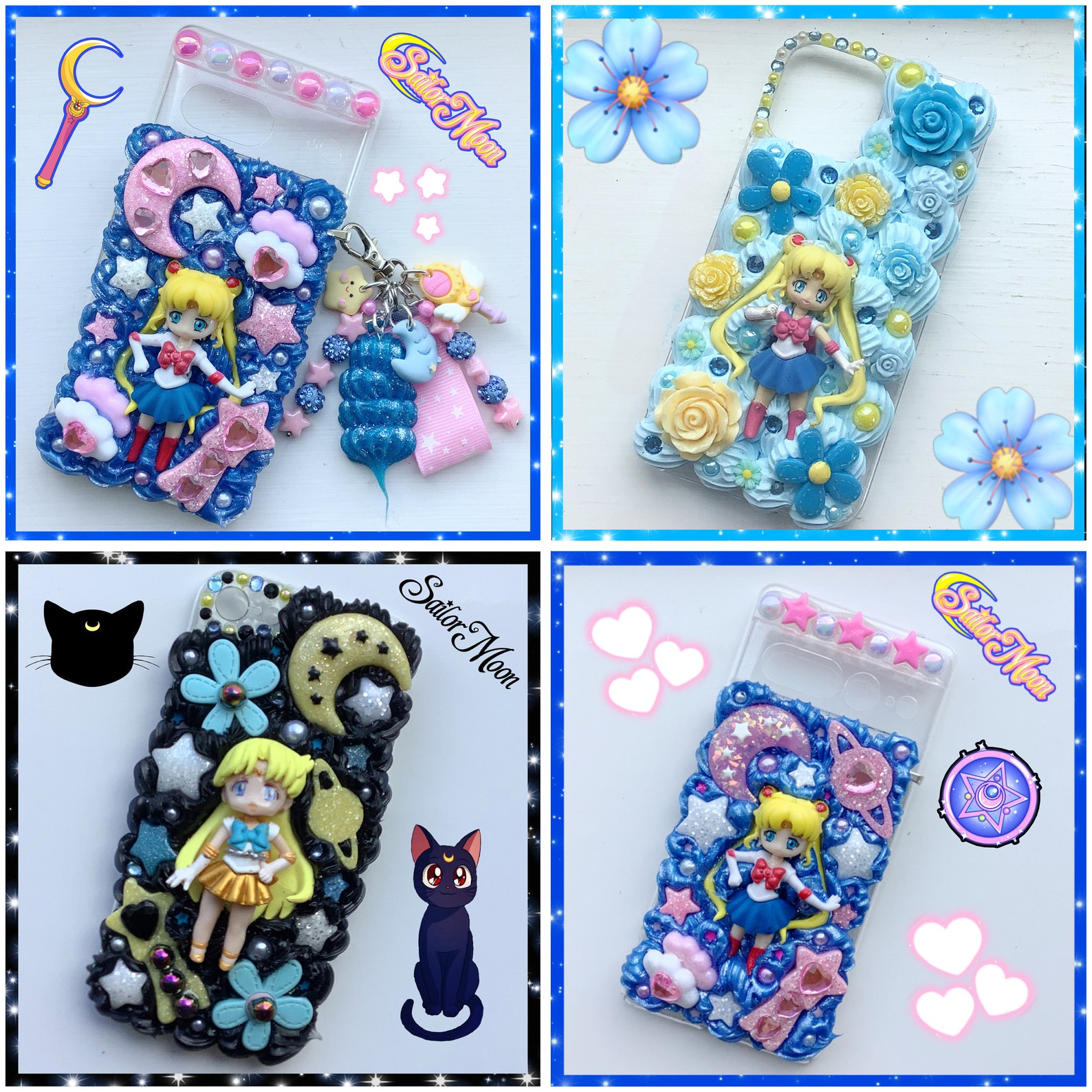 Sailor Moon Phone Case Sailor Moon Decoden Phone Case Manga Phone Case ...