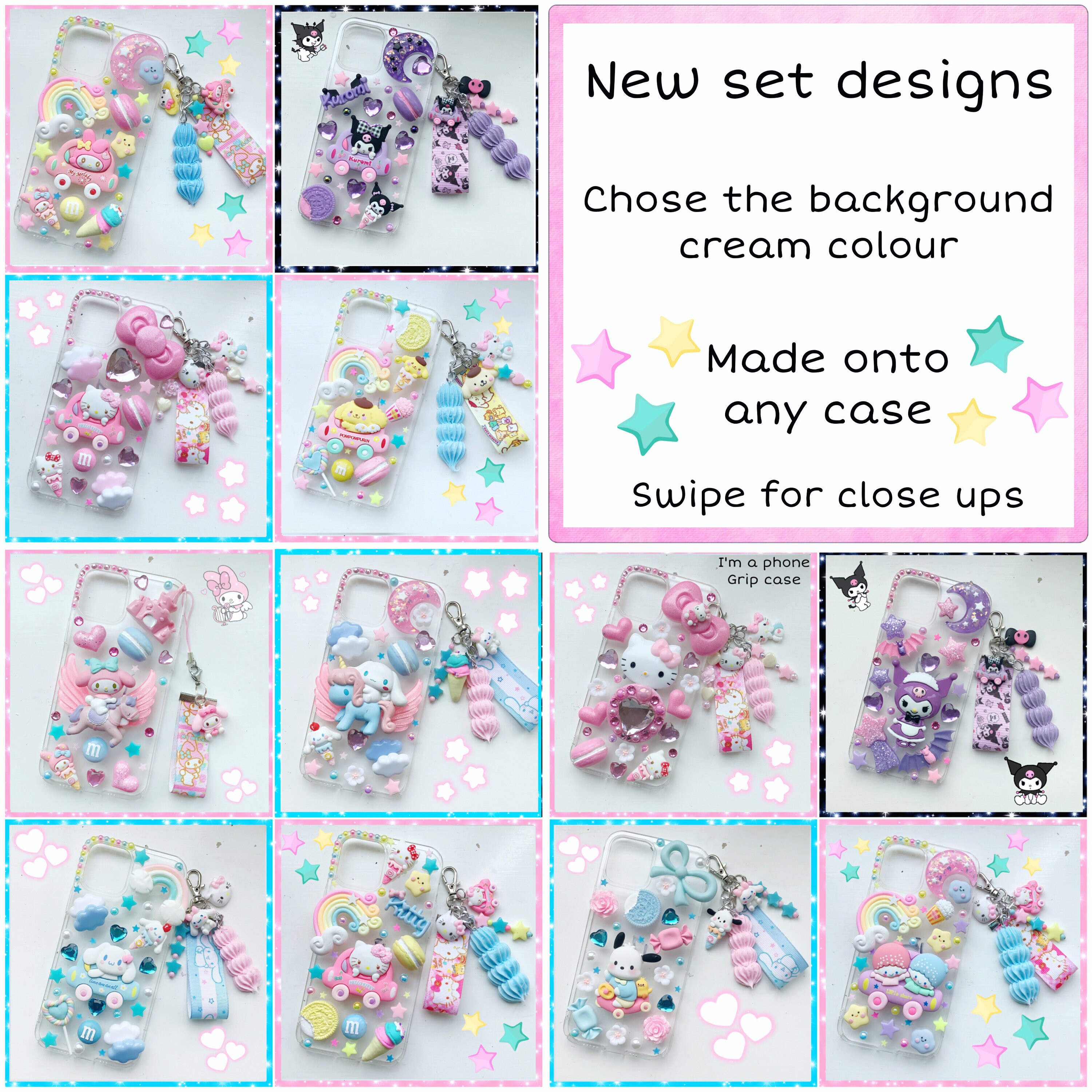 Character Decoden Phone Case Custom Kawaii Decoden Phone Case Custom ...