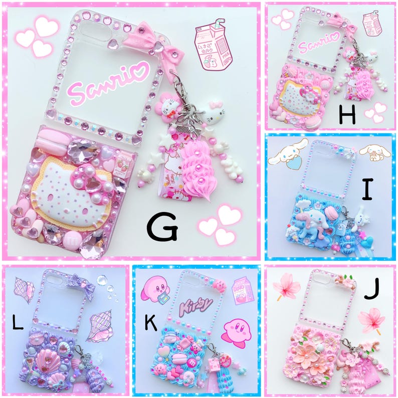 Custom Z Flip 6 / 5 / 7 Decoden Phone Case - Samsung Galaxy Kawaii Cute ...