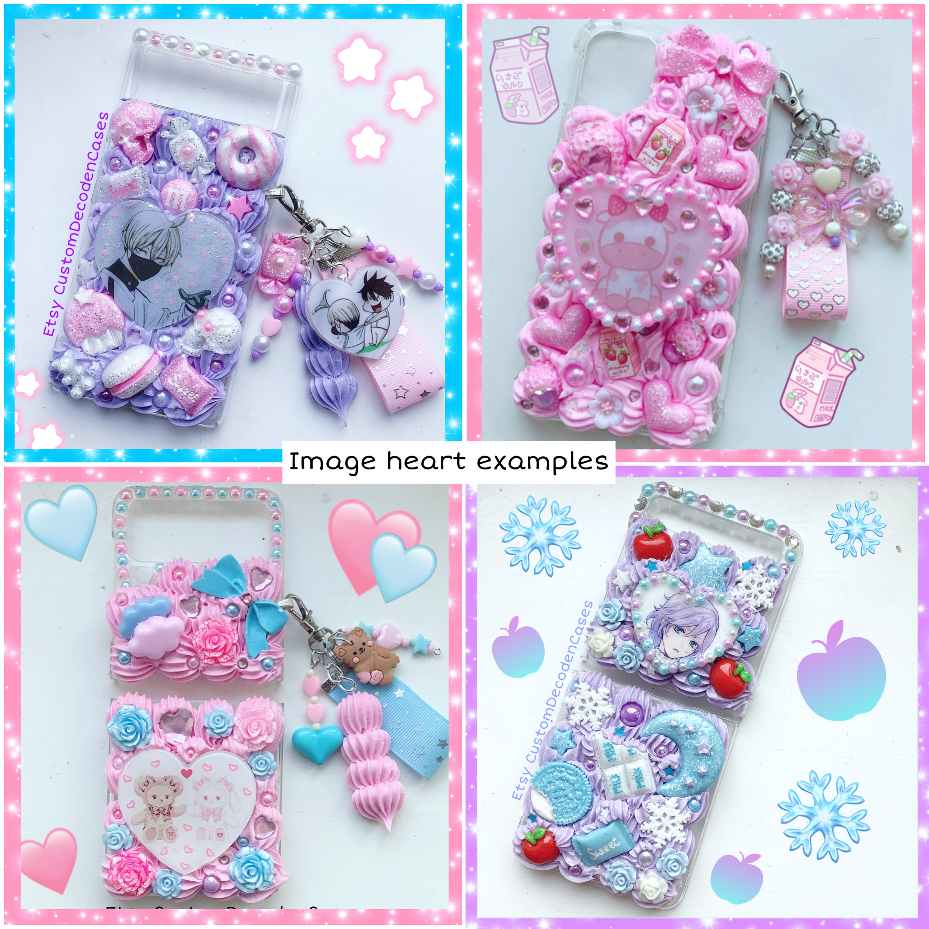 Custom Decoden Phone Case Anime Decoden Case Kawaii Decoden - Etsy