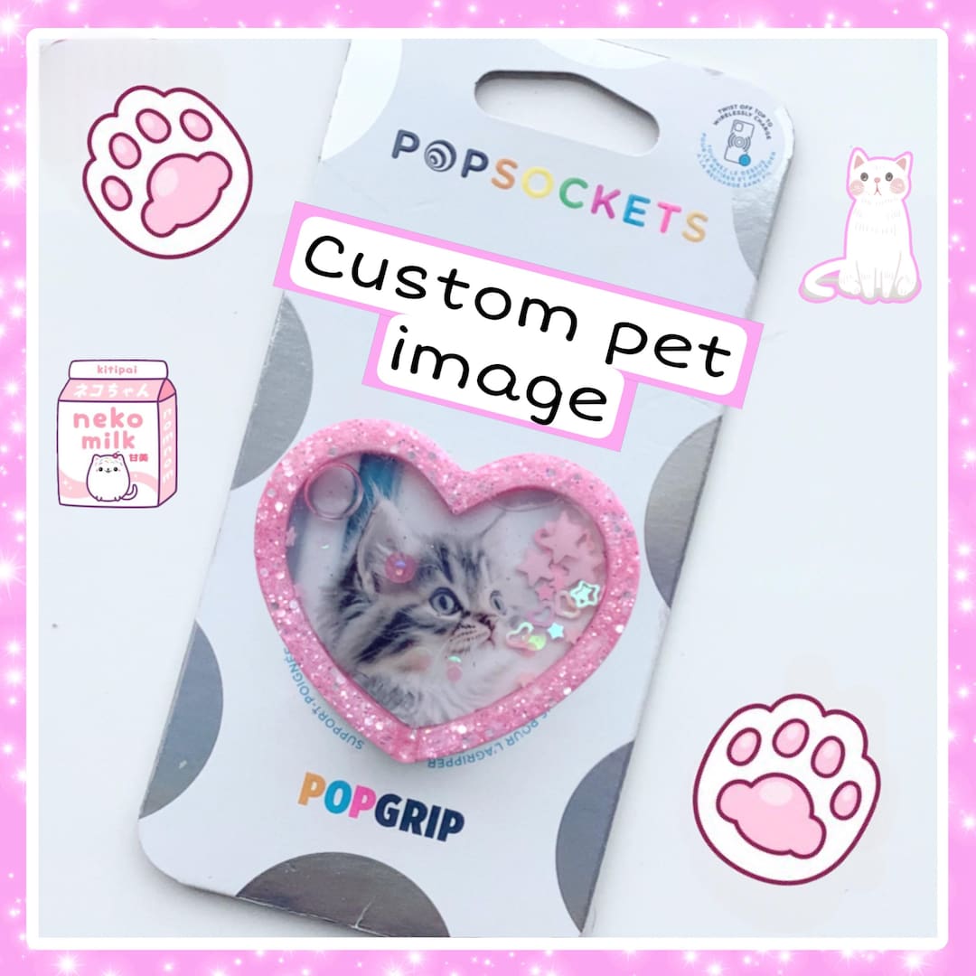 Personalized Pet Photo Pop Socket: Custom Phone Grip, Memorial Gift ...