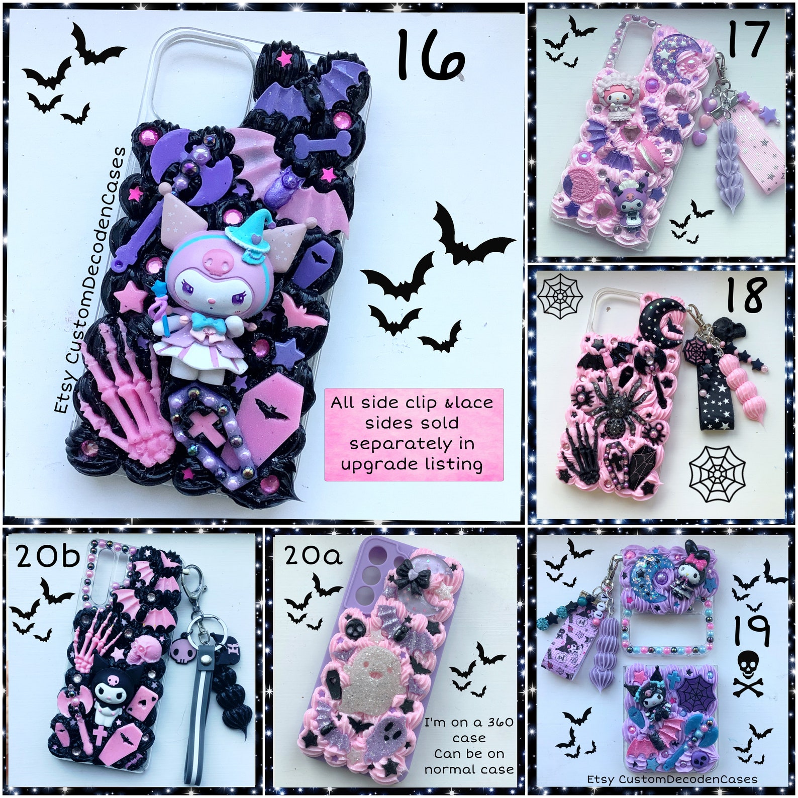Goth Decoden Phone Case Custom Deco Case Kawaii Phone Case Pastel Goth ...