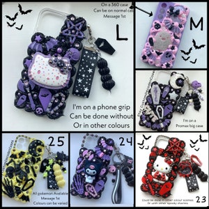 Custom Goth Decoden Phone Case Kawaii Goth Phone Case Pastel Goth Phone ...