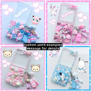 Custom Z Flip 6 / 5 / 7 Decoden Phone Case - Samsung Galaxy Kawaii Cute ...