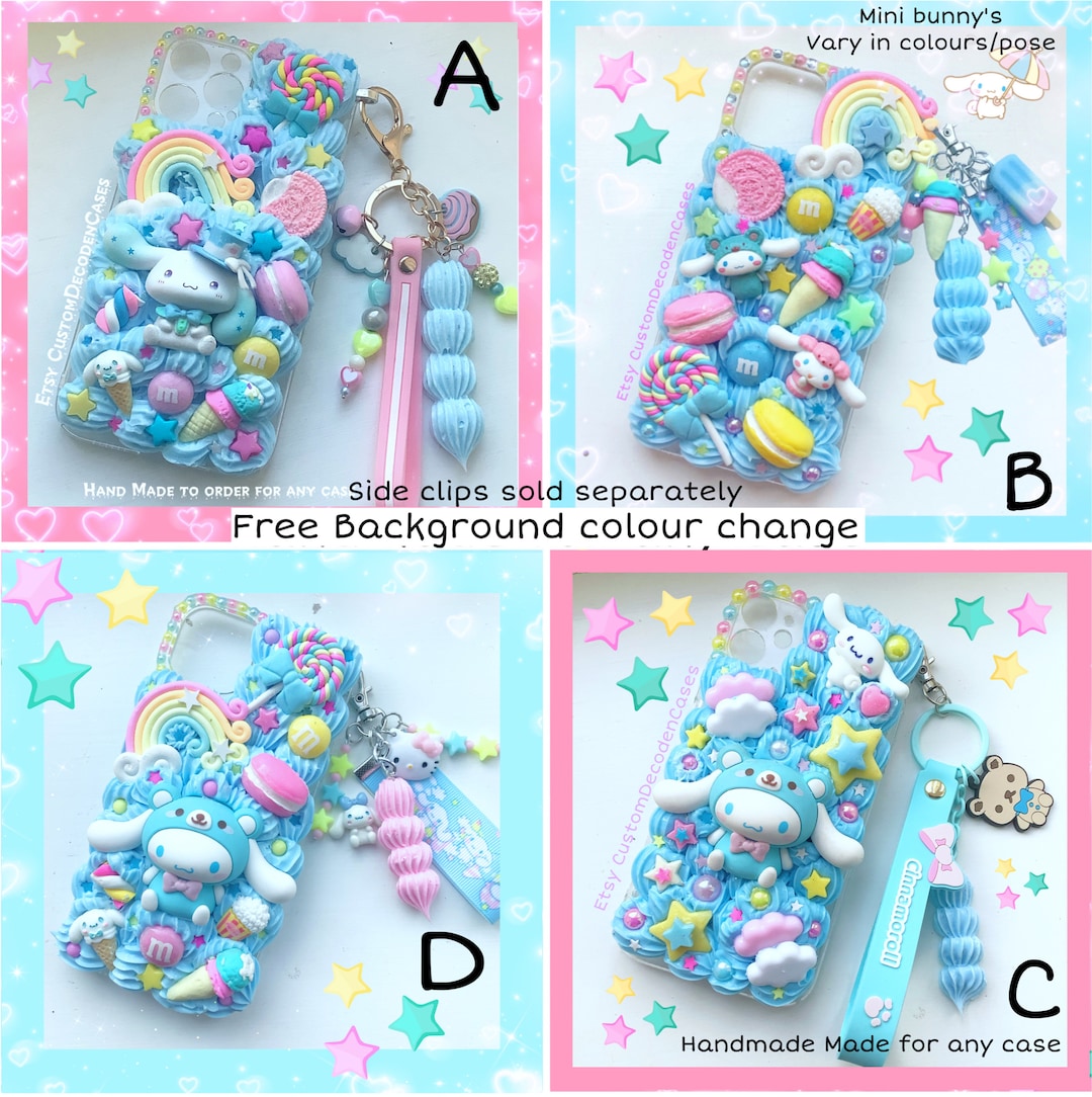 Cinnamoroll Phone Case Custom Decoden Phone Case Kawaii Bunny Decoden ...