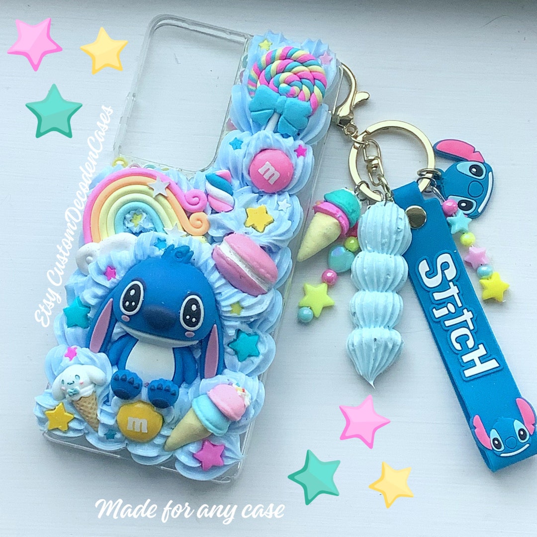 Decoden Phone Case Anime Cute Custom Decora Case Blue Rabbit Kawaii ...