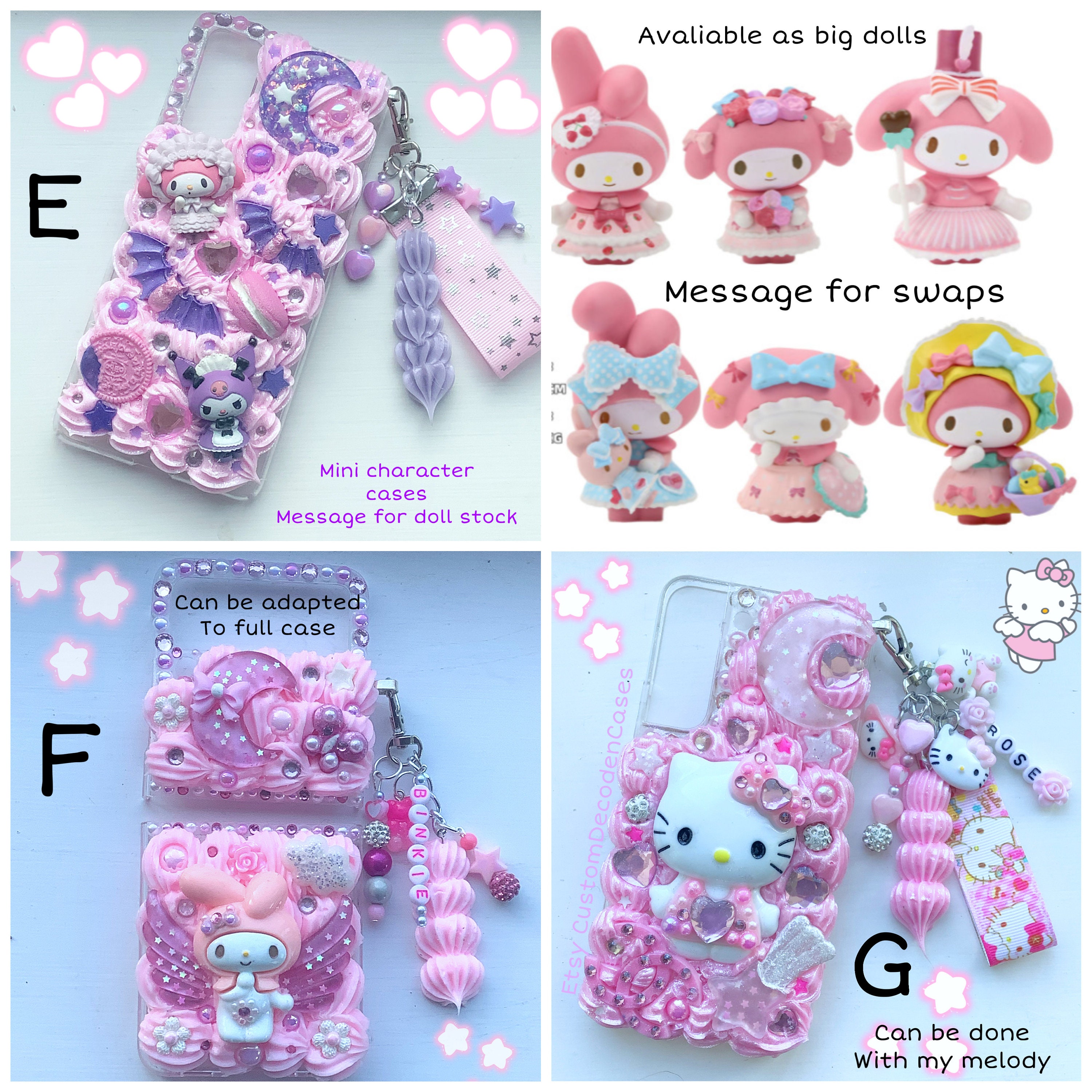 Character Decoden Phone Case Custom Kawaii Decoden Phone Case Custom ...