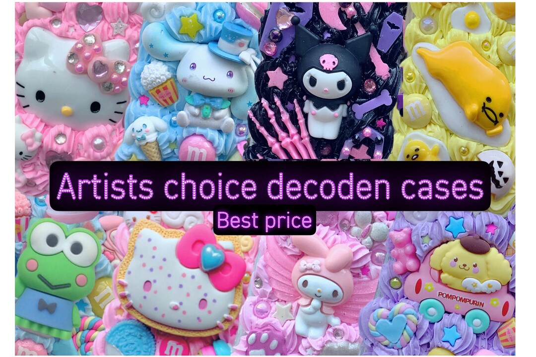 Custom Decoden Phone Case Cute Kawaii Decoden Cases Cartoon Character ...