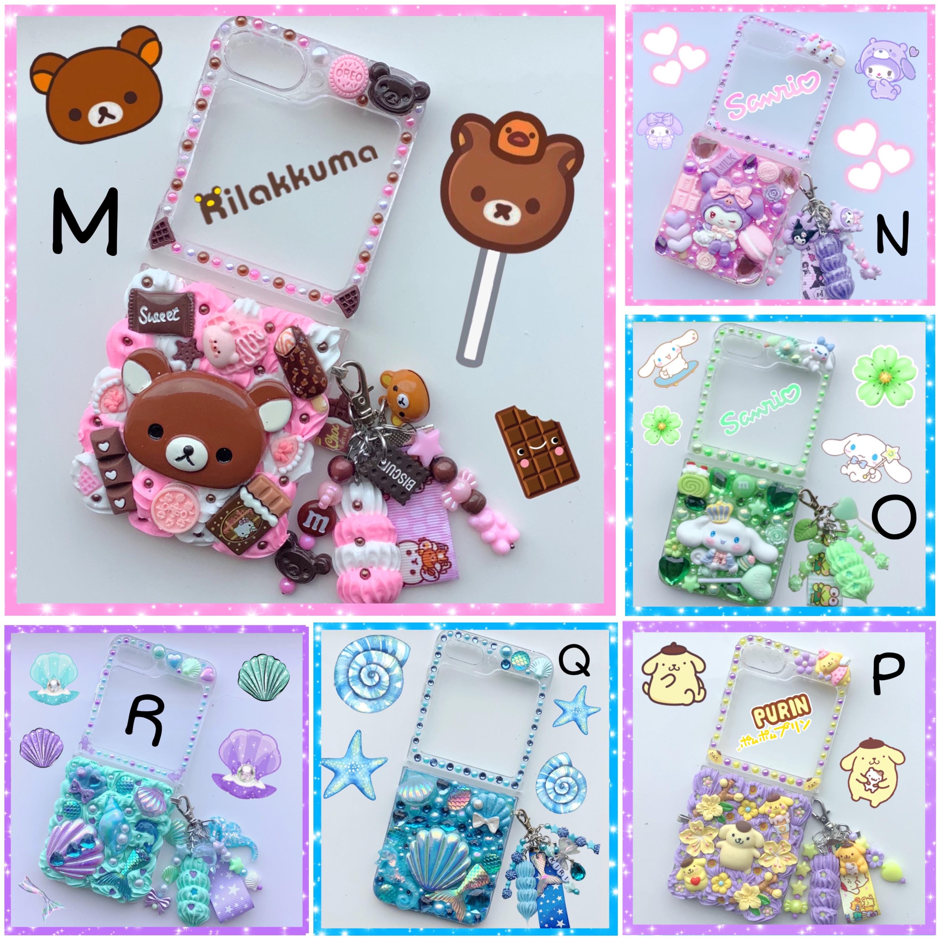 Custom Z Flip 5 Phone Case Decoden Z Flip 5 Case Bling Pink Samsung ...