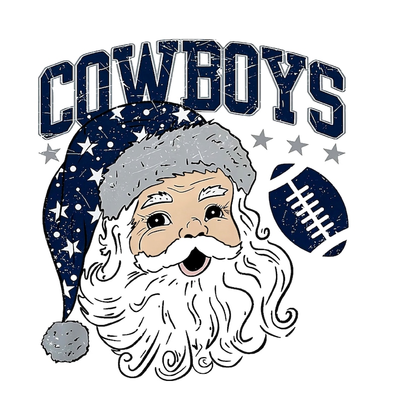 COWBOYS SANTA Png - Etsy