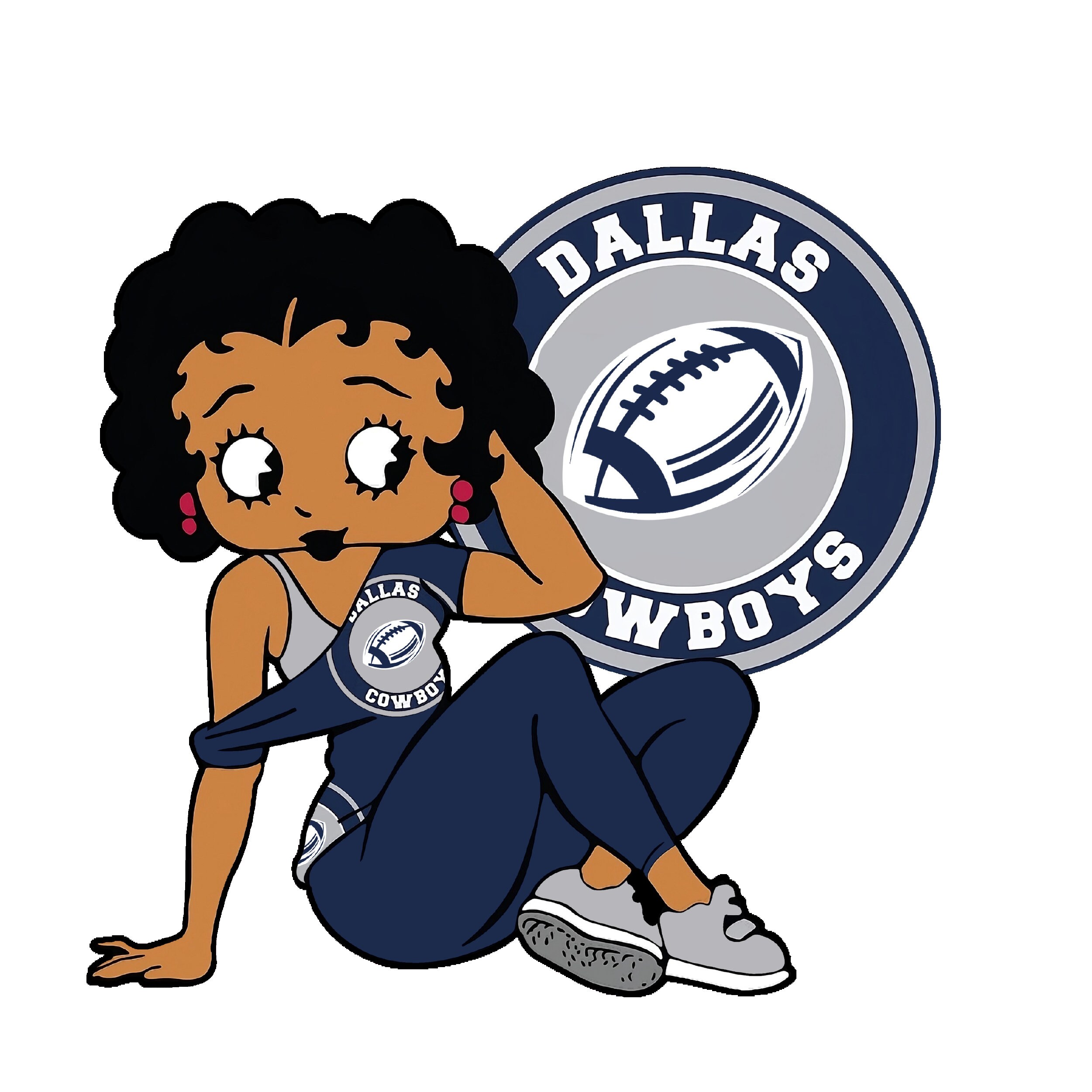 Betty Football Cow Boys Png - Etsy