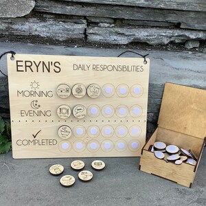 Chore Chart Kids | Personalized Chart | Responsibility | Daily Chore ...