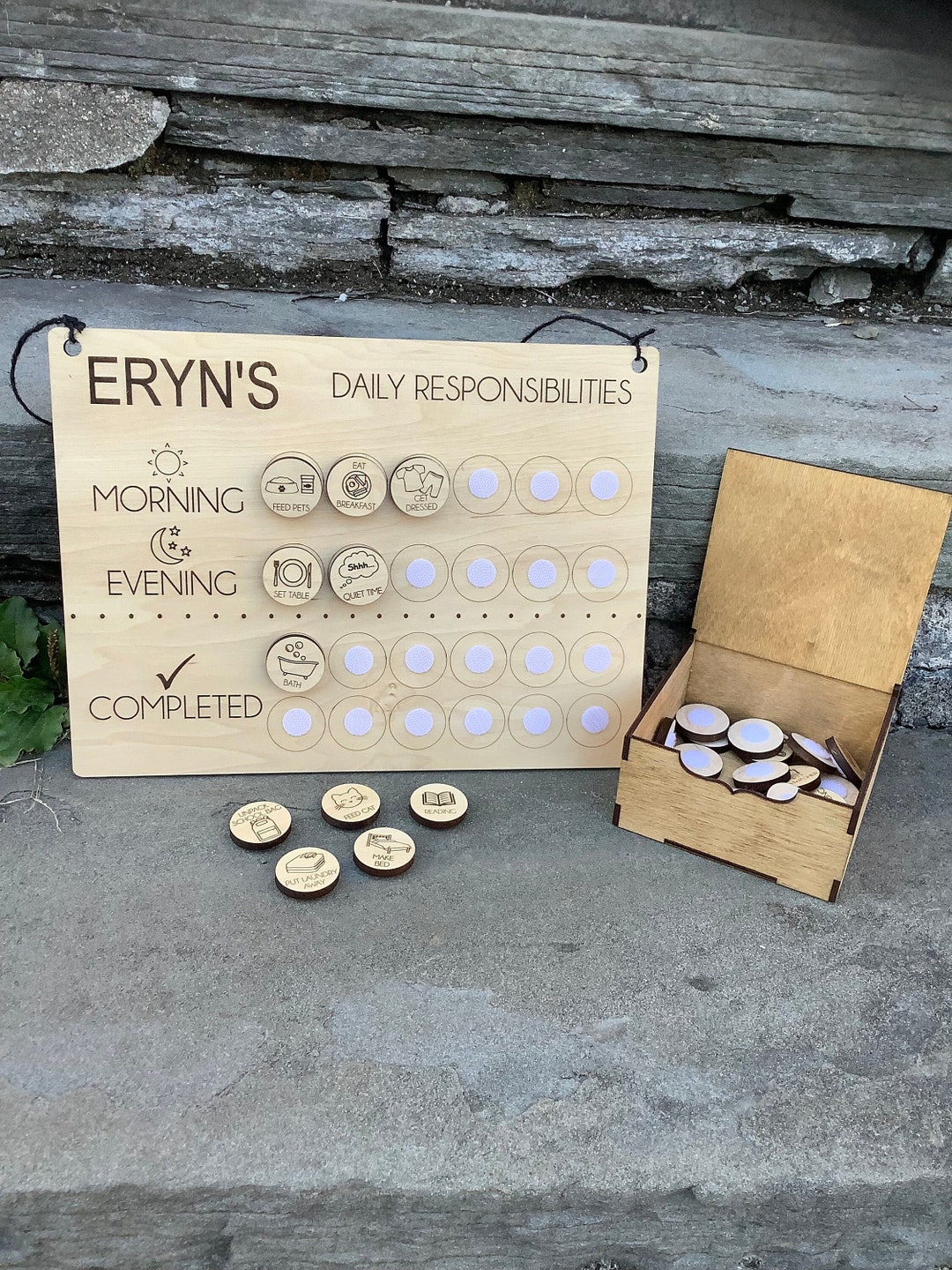 Chore Chart Kids | Personalized Chart | Responsibility | Daily Chore ...