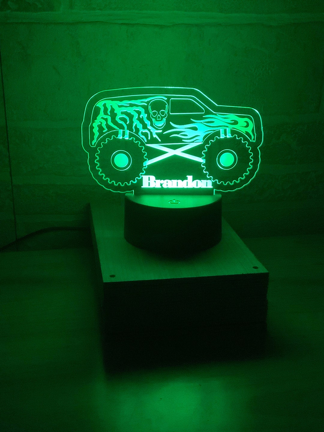 Personalized Custom Monster Truck Night Light, Girl, Boy, Birthday Gift ...
