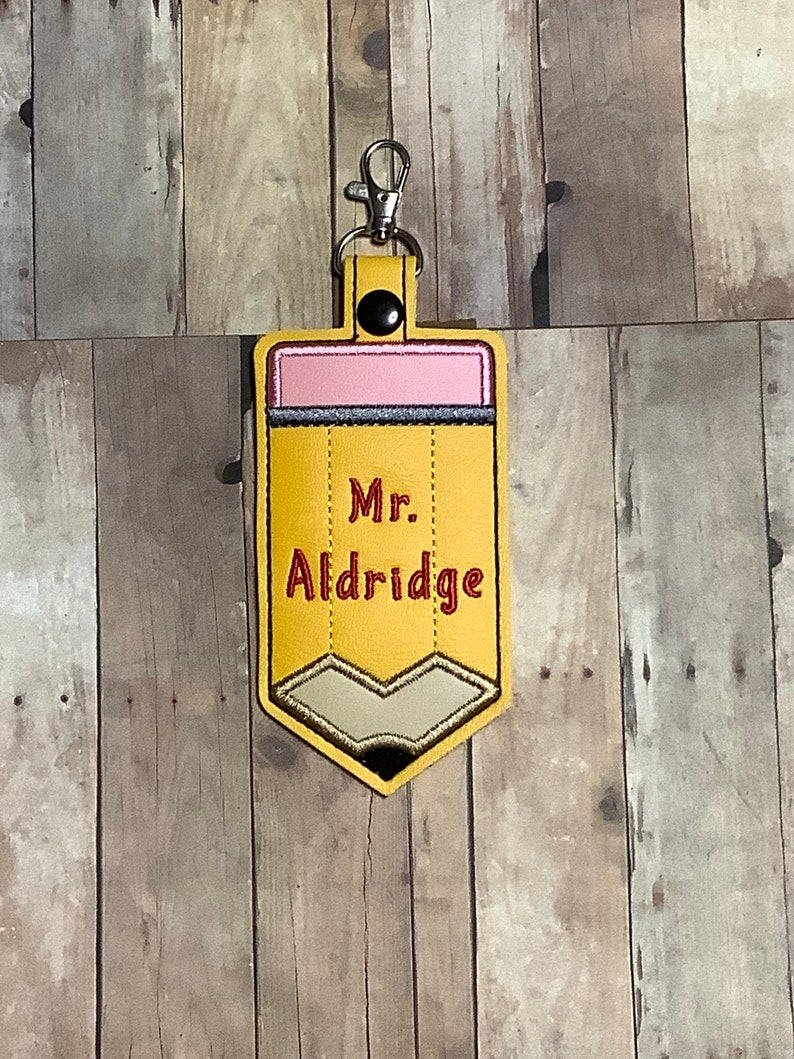 Personalized Crayon ID Badge Holder Pencil Employee ID - Etsy