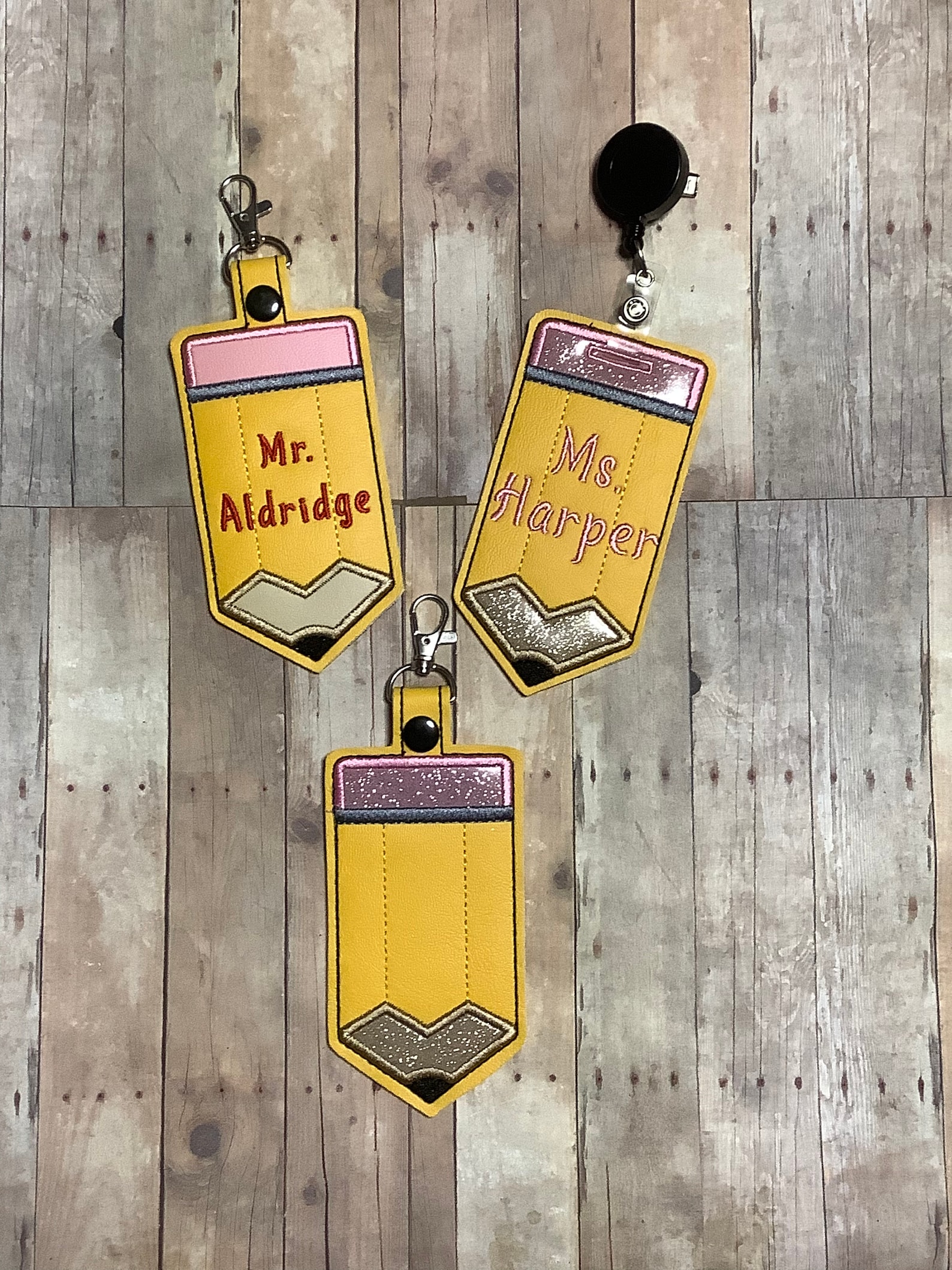 Personalized Crayon ID Badge Holder Pencil Employee ID - Etsy