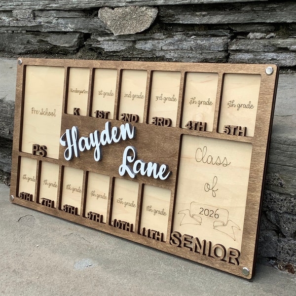 Personalized School Years Photo Frame | Custom School Picture Frame - Etsy