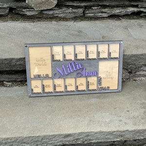 First Year Photo Frame | Newborn Photo Collage | 1st Year ...