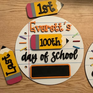 Interchangeable | Back to School Sign | 1st Day Last Day of School Prop ...