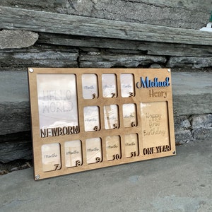 First Year Photo Frame | Newborn Photo Collage | 1st Year ...