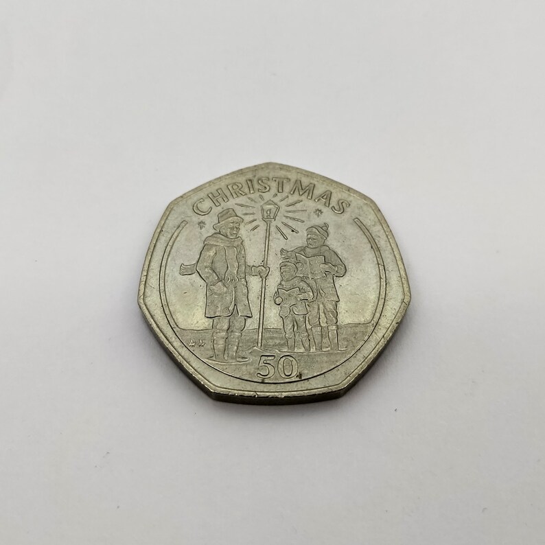 1991 Gibraltar Carol Singers Christmas 50p Coin RARE - Etsy UK
