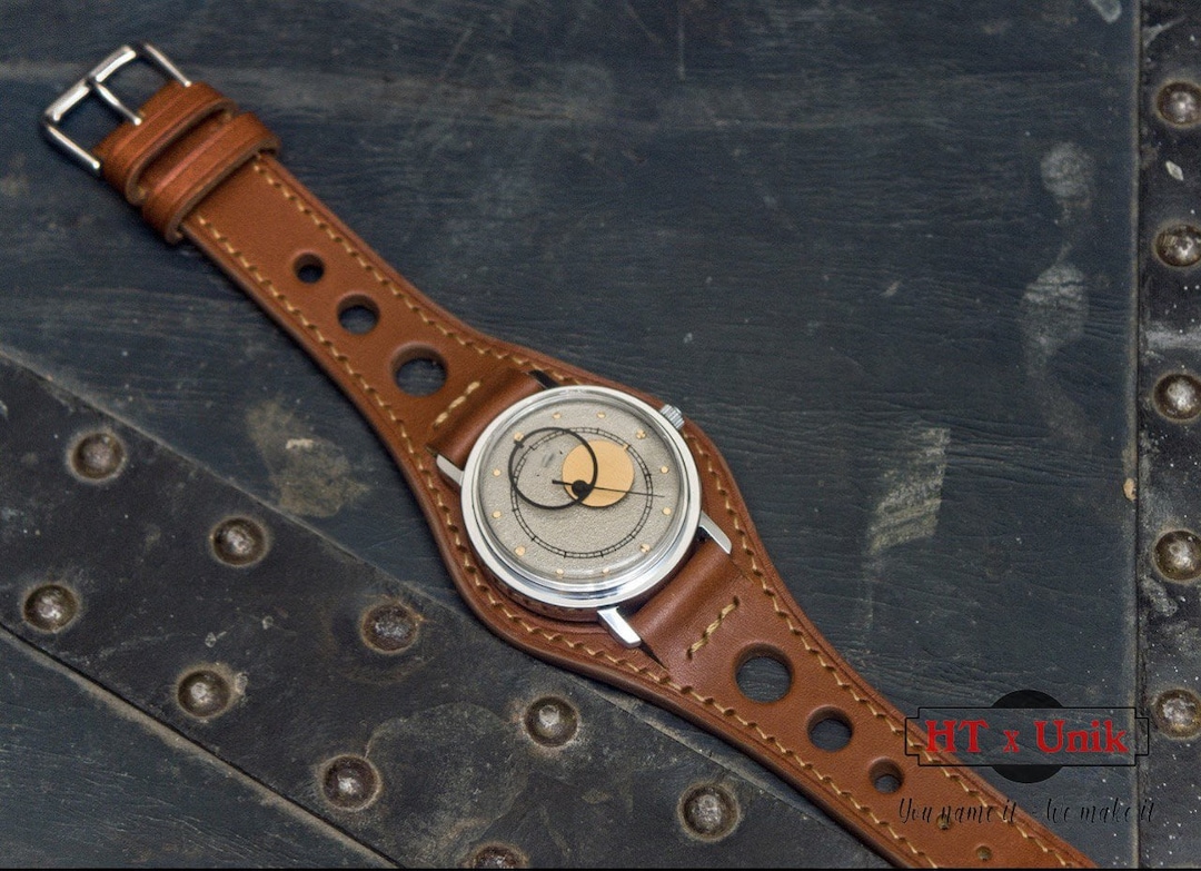Leather One Piece Full Bund Strap 18mm 20mm 22mm 24mm, Custom Watch ...