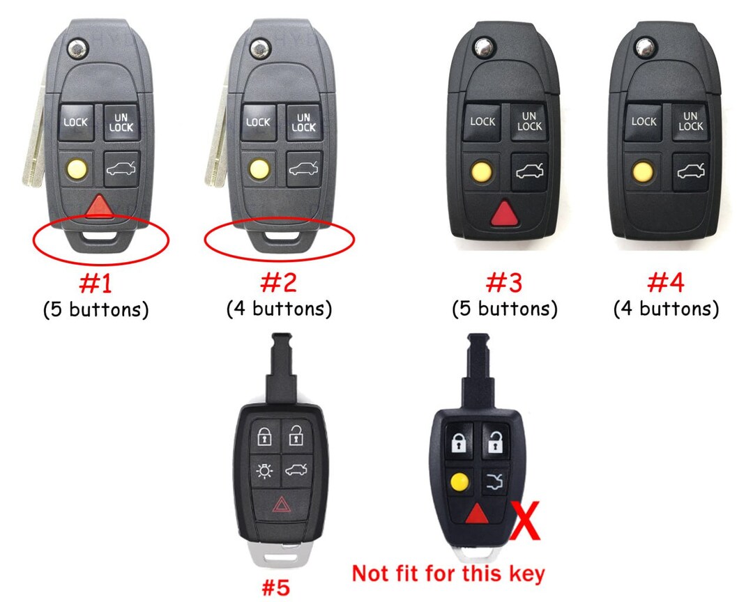 Remote Flip Folding Key Shell for Volvos XC60 XC70 XC90 V40 V50 V60 V70 ...