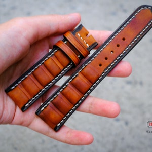Custom Leather Watch Band, Leather Watch Strap, Genuine Leather Strap ...