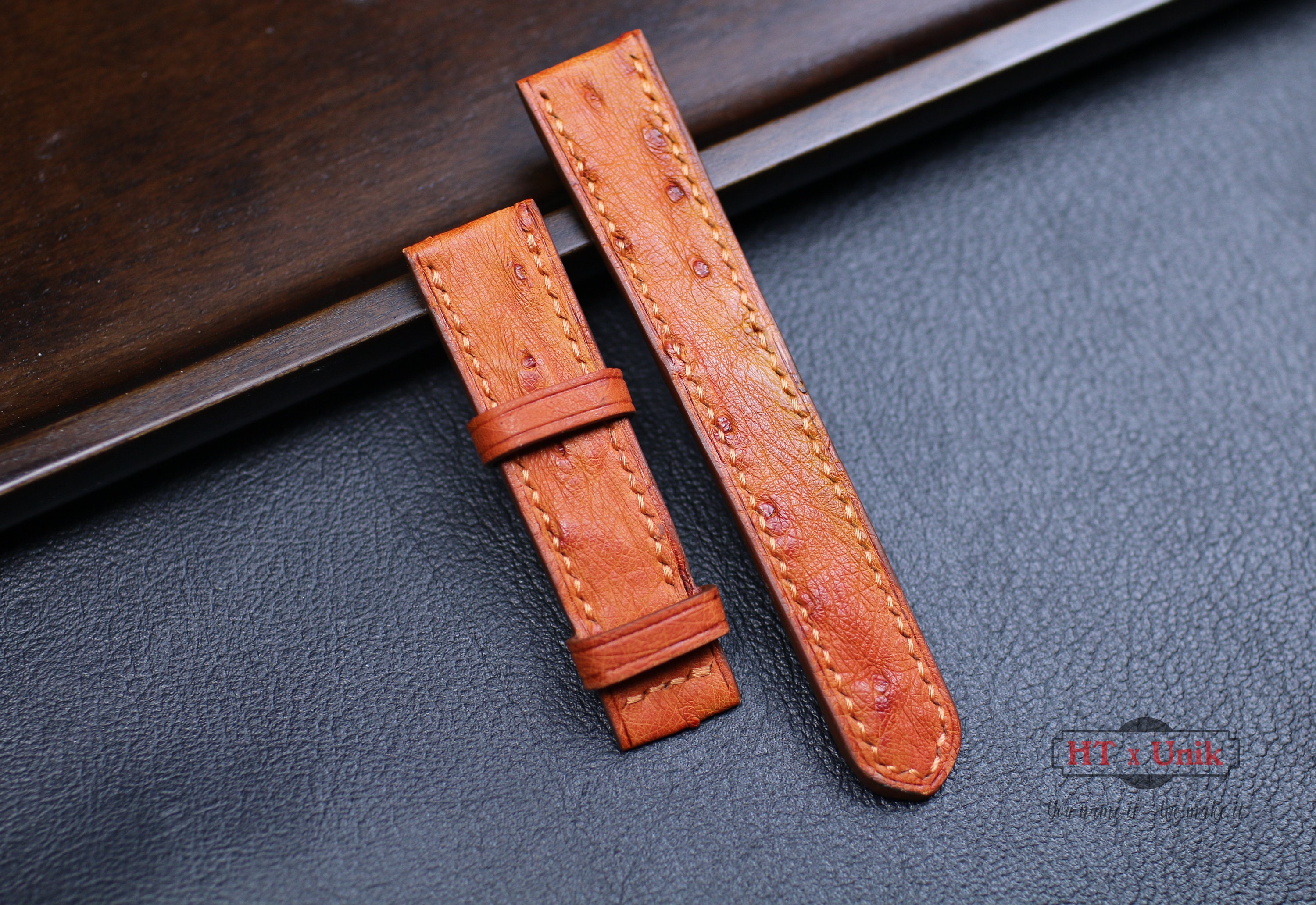 Ostrich Leather Watch Band Strap 24mm 22mm 21mm 20mm Ostrich Leather ...