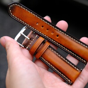 Custom Leather Watch Band, Leather Watch Strap, Genuine Leather Strap ...