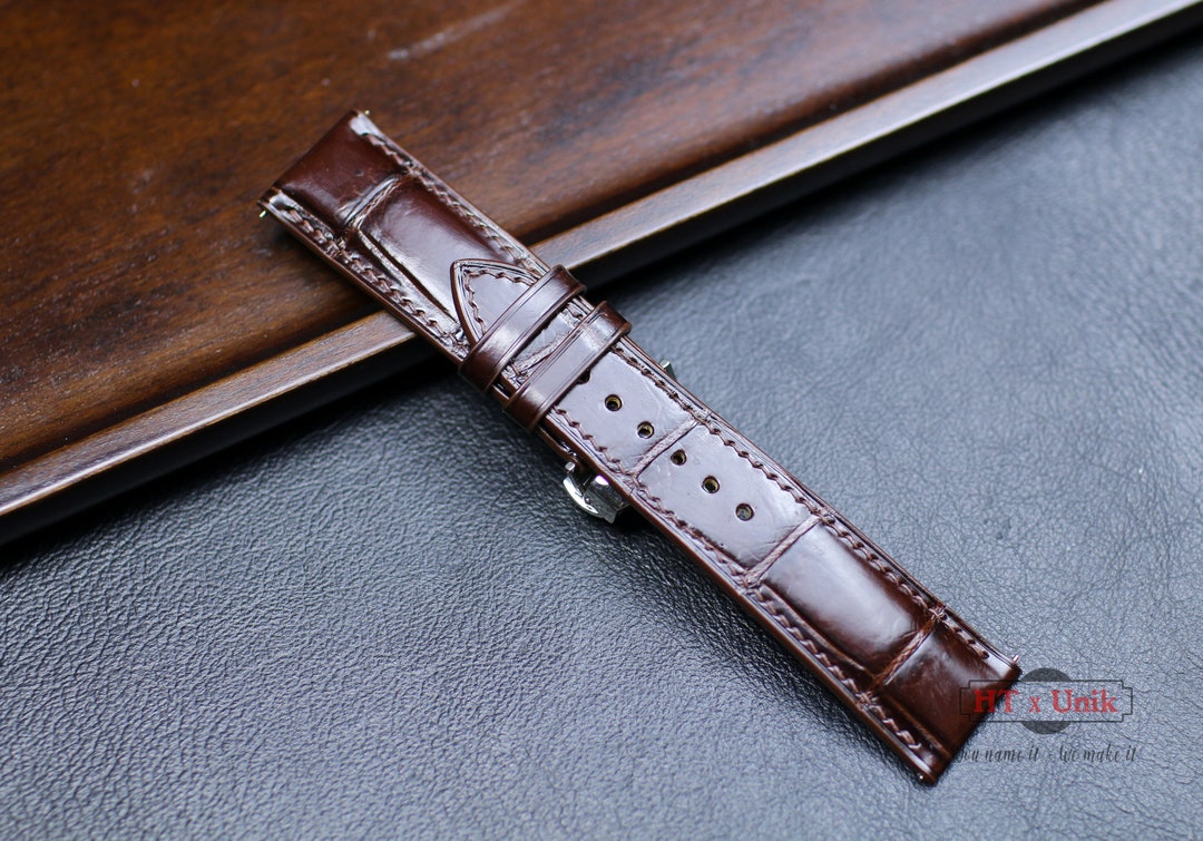 Custom Size Alligator Leather Watch Strap, Waterproof Alligator ...