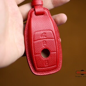 Leather Key Fob Cover Case for Mercedes Benz 2017-2022 E-class 2018 ...