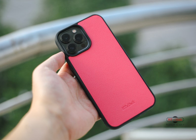 Iphone 14 Pro Max Pink Case Leather Iphone 13 Case Iphone 14 - Etsy