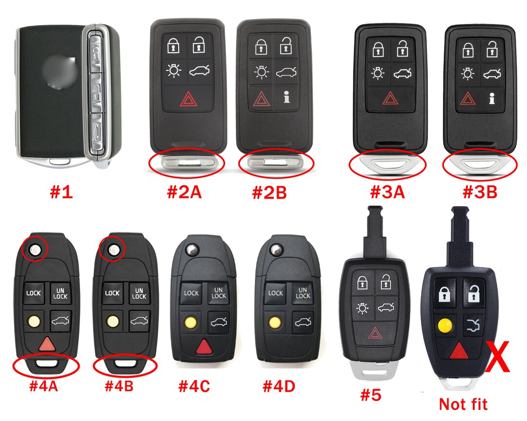 Remote Flip Key Cover for Volvos XC60 XC70 2010 XC90 V40 V50 V60 V70 ...
