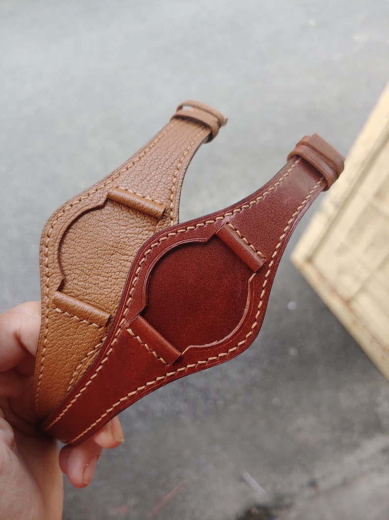 Leather Bund Strap Bund Watch Band 16mm 18mm 20mm 22mm 24mm | Etsy