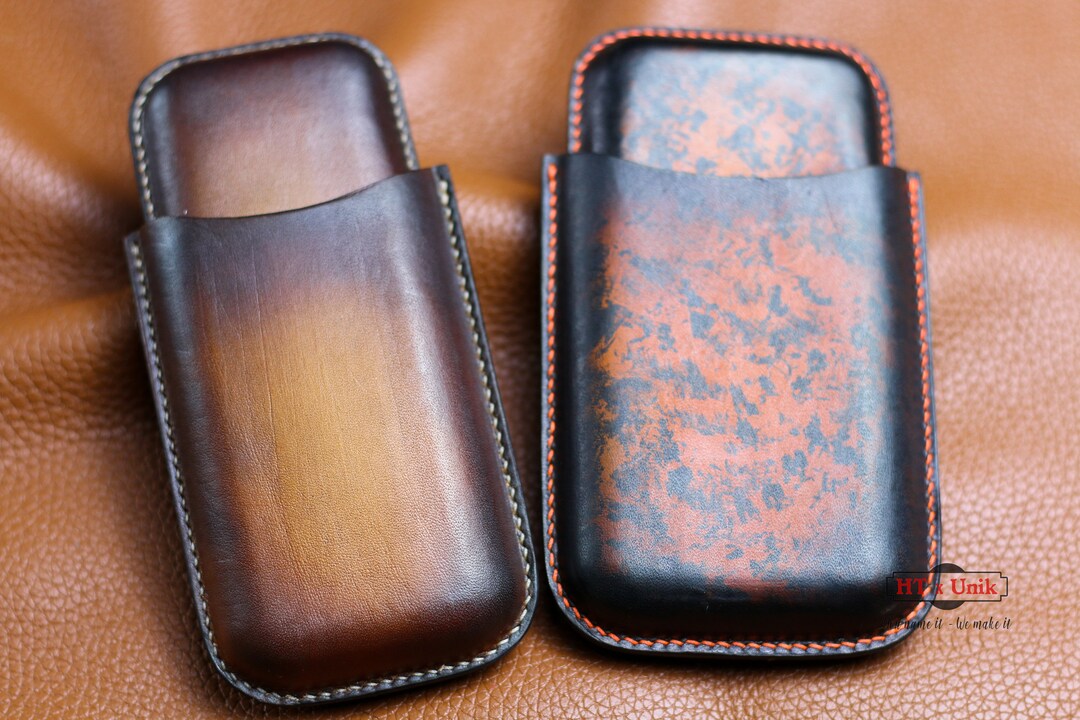 Personalized Luxury Cigar Case Leather Cigar Cover Pouch Cigar Holder 2 ...