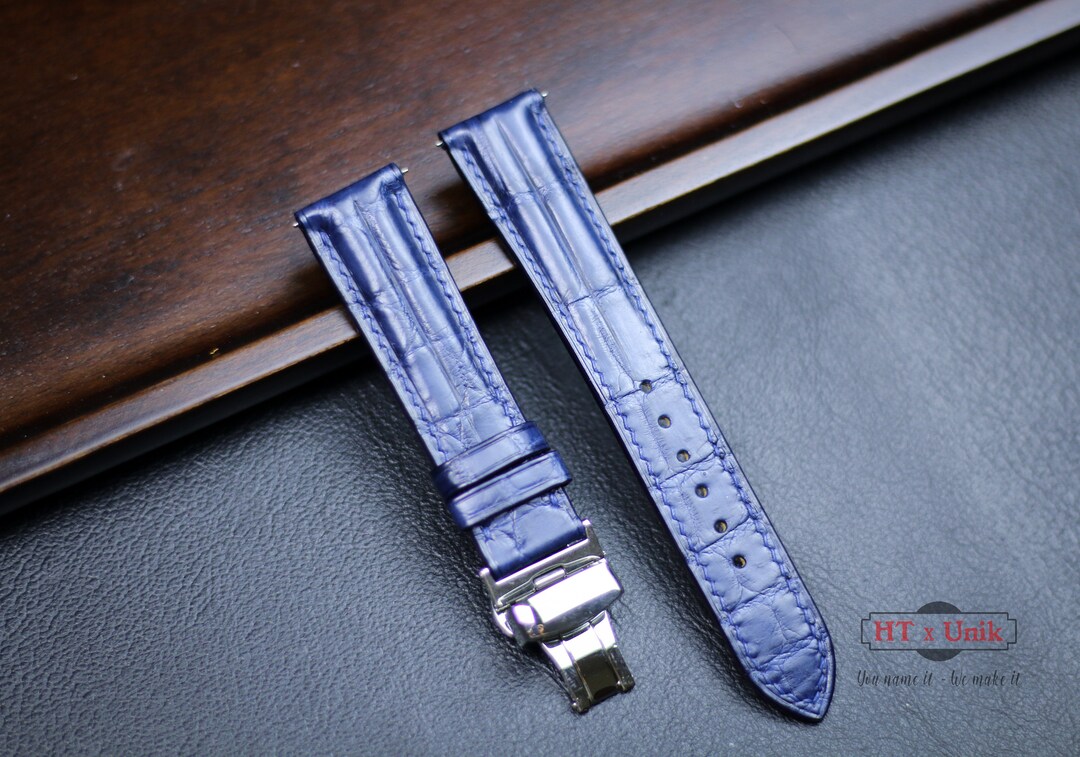 Custom Alligator Watch Band Strap Fit Size 24mm 22mm 21mm 20mm 19mm ...