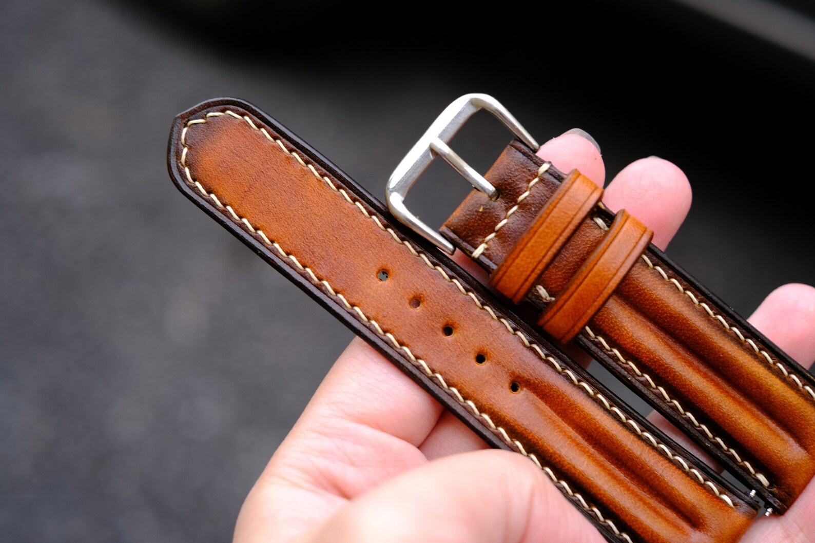 Custom Leather Watch Band, Leather Watch Strap, Genuine Leather Strap ...