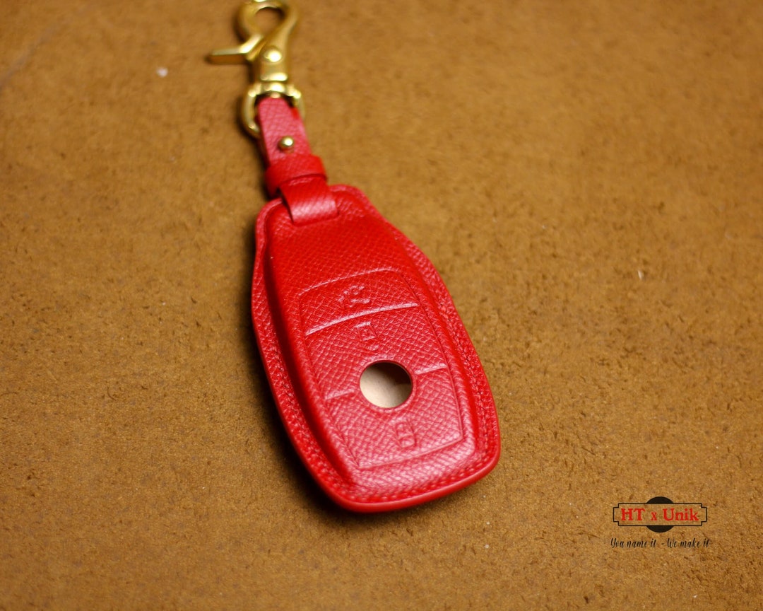 Leather Key Fob Cover Case for Mercedes Benz 2017-2022 E-class 2018 ...