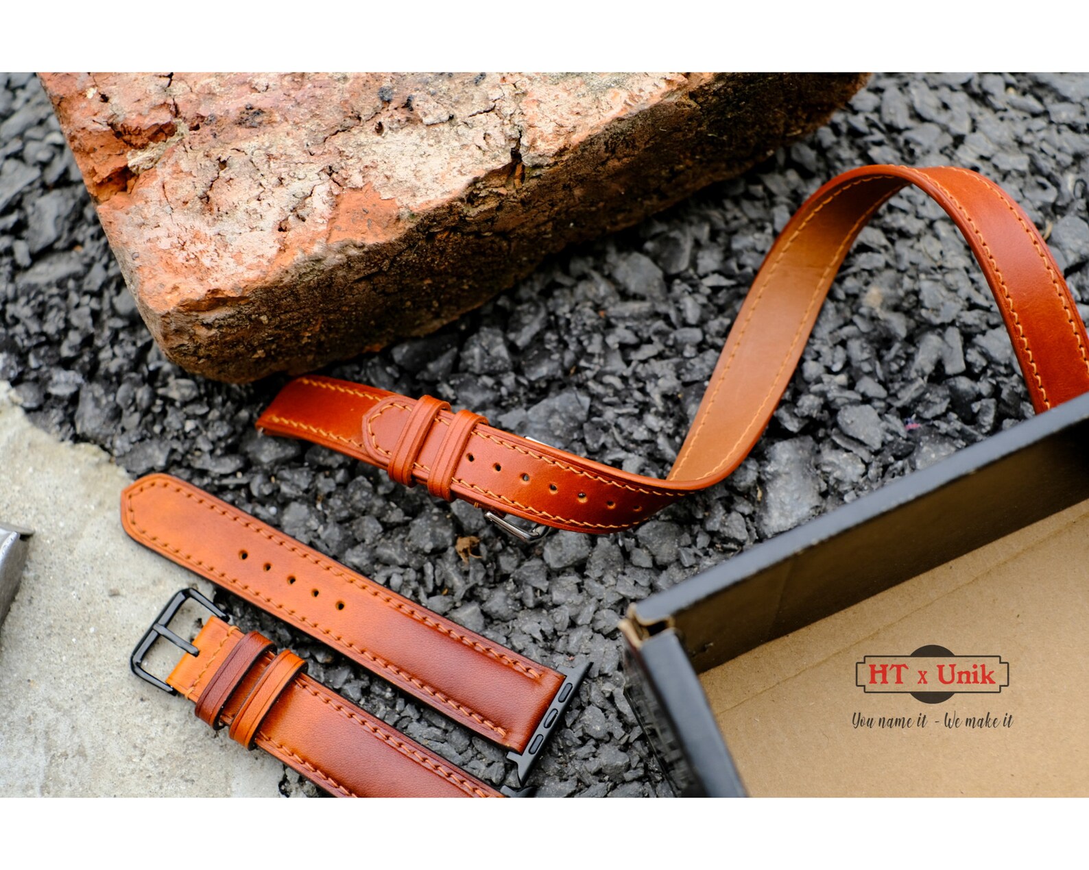 Double Wrap Leather Watch Band, Double Strap Leather Watch Strap, Long ...