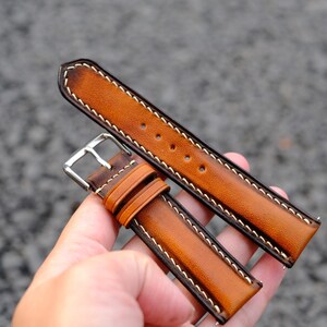 Custom Leather Watch Band, Leather Watch Strap, Genuine Leather Strap ...