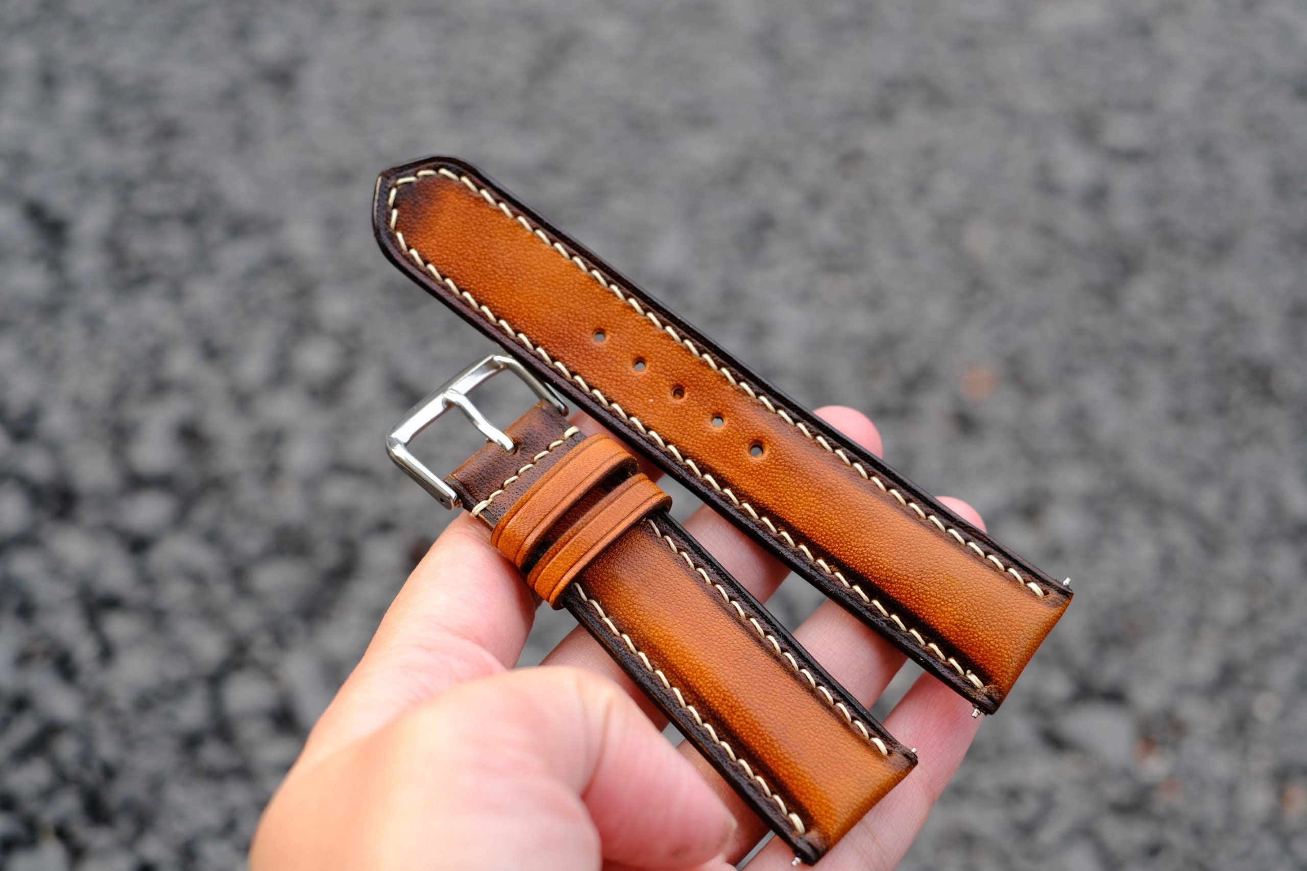 Custom Leather Watch Band, Leather Watch Strap, Genuine Leather Strap ...