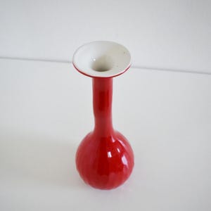 Vintage Red Ceramic Vase/ Rare Handmade Vase/ Vintage Vase Decor/ Retro ...