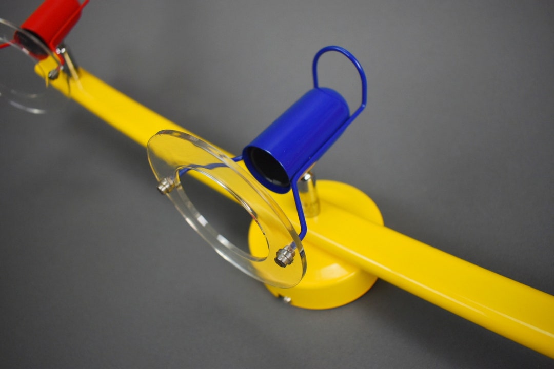 90s Memphis Style Spot Lamp, Yellow Pop Art Wall Sconce - Etsy