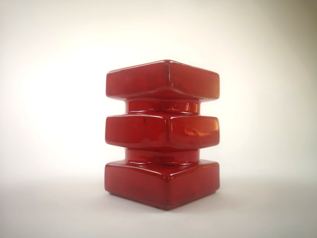 Vintage Vase by Cari Zalloni Steuler Ceramic, Red Vintage Vase, West ...