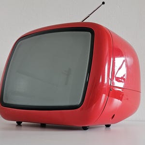Space Age Red Portable Iskra Minirama Tv/ Yugoslavia 70's/ Red Plastic ...